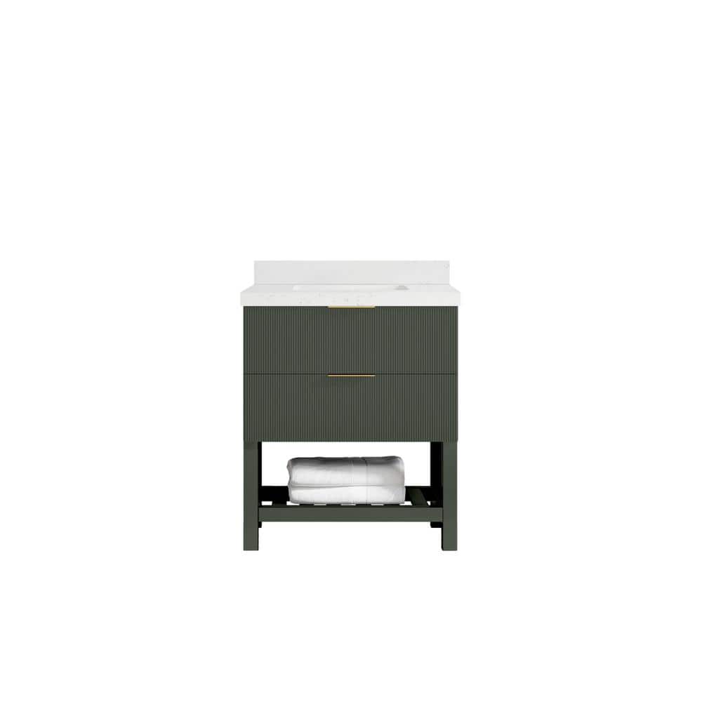 Willow Collections Catalina 30 in. Freestanding Pewter Green Bath ...