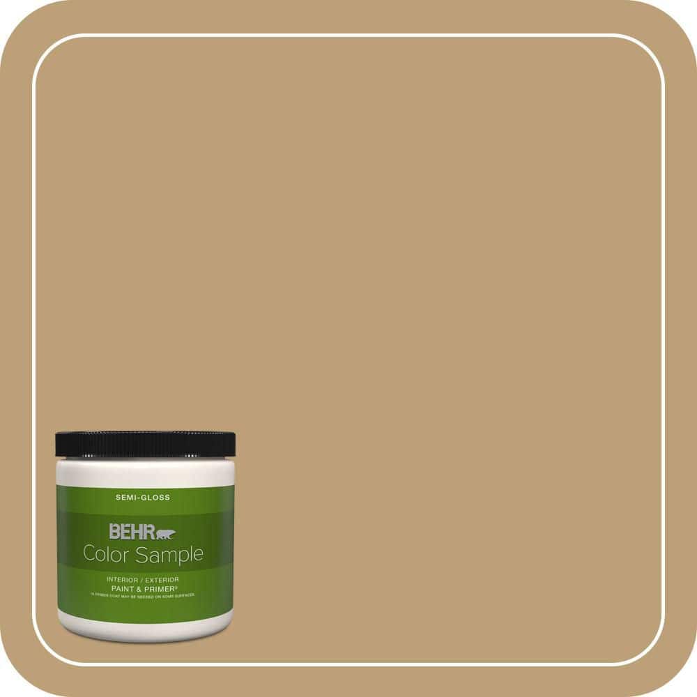 BEHR PREMIUM PLUS 8 oz. #320F-5 Mesa Semi-Gloss Interior/Exterior Paint ...