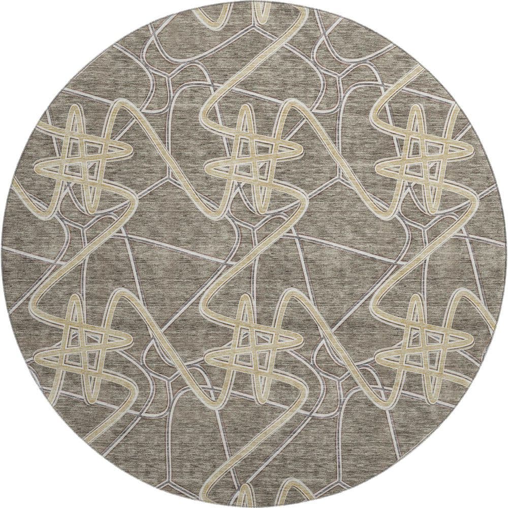 Addison Rugs Mayfield Premium Machine Washable Abstract AMF947 Taupe 8 ...
