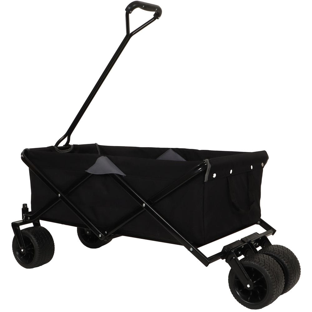 Tenleaf 4 cu. ft. Folding Steel Wagon-Multi-Use Garden Cart Powered ...