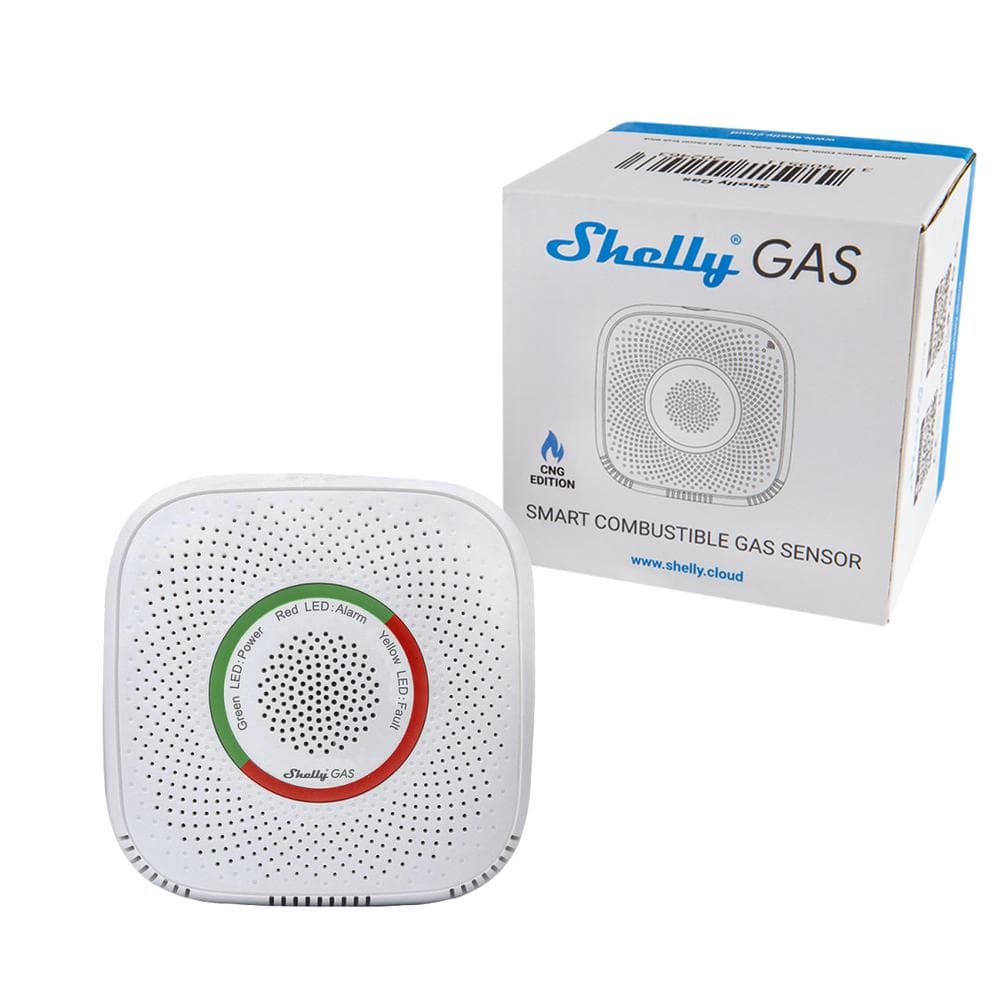 Shelly Gas CNG, Wi-Fi Operated Gas Sensor with Sound and Light Alarm ...