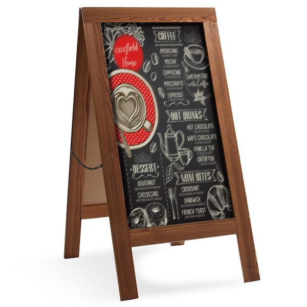 Casafield 40 in.x 20 in. A Frame Chalkboard Sign, Double-Sided Magnetic ...