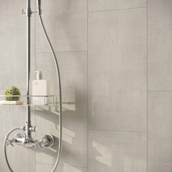 Corso Italia Unico White Matte 12 in. x 24 in. Concrete Look Porcelain ...