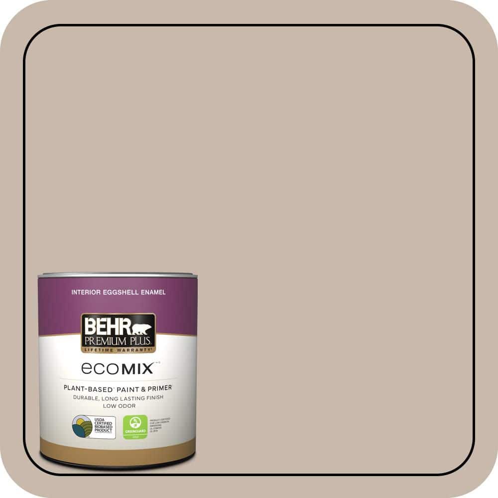 BEHR PREMIUM PLUS 1 qt. #N230-3 Armadillo Eggshell Enamel EcoMix Plant ...