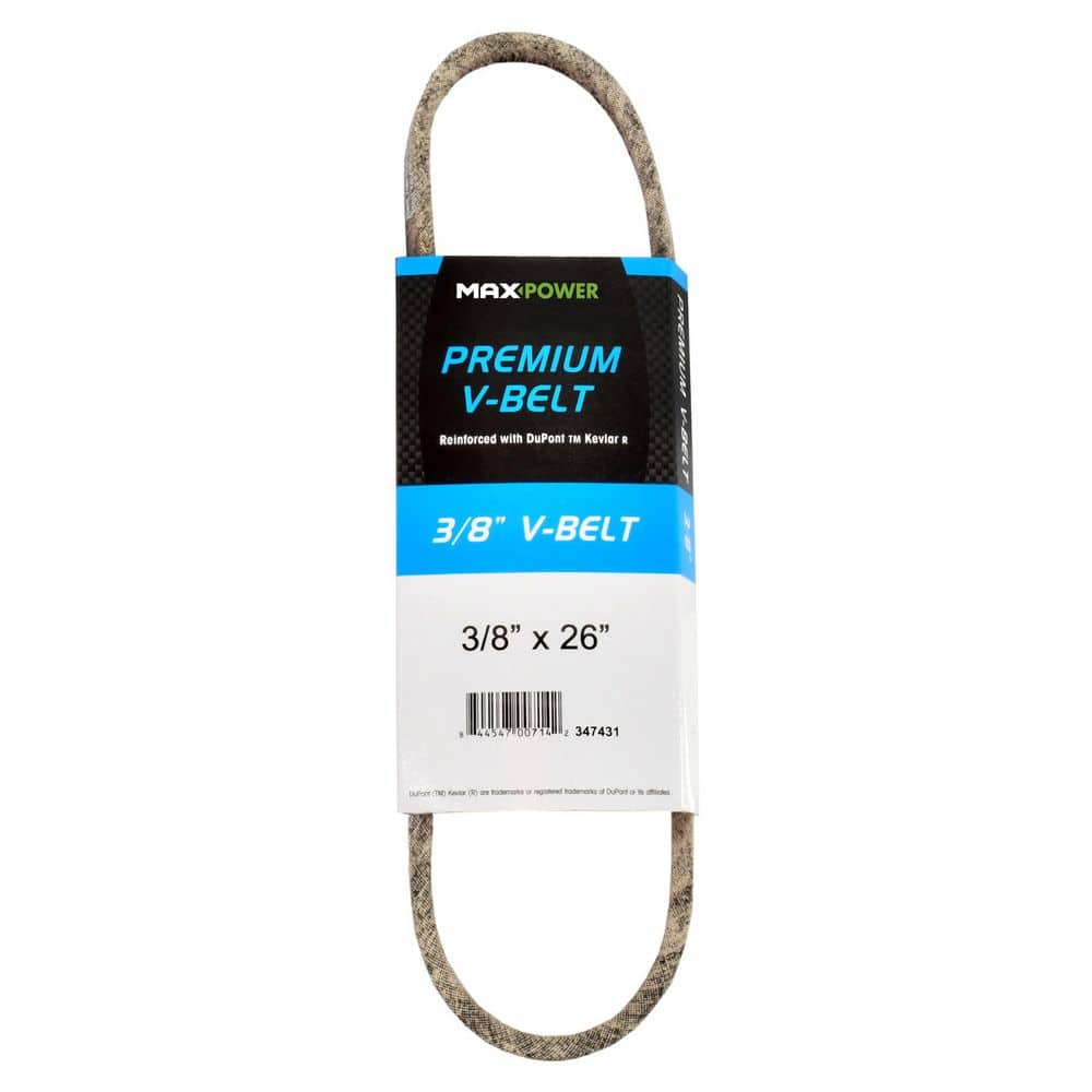 MaxPower 3/8 in. x 26 in. Premium Belt Reinforced with Kevlar Fiber ...