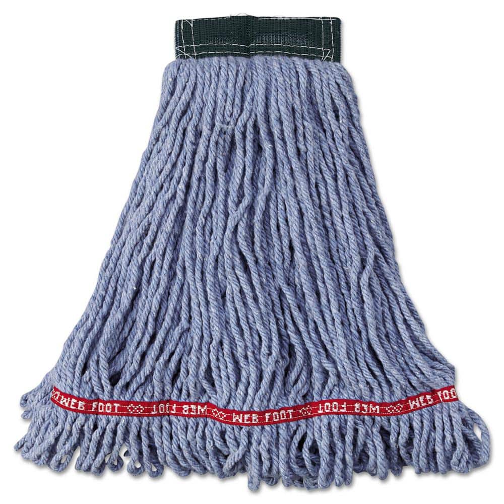 Rubbermaid Commercial Products Medium Blue Web Foot Shrink-Less Mop ...
