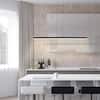 JC TOPA Modern 1-Light Black Aluminum Integrated LED Linear Pendant ...