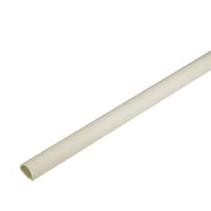 Commercial Electric 5 ft. 1/4 Round Baseboard Cord Channel, White A60 ...