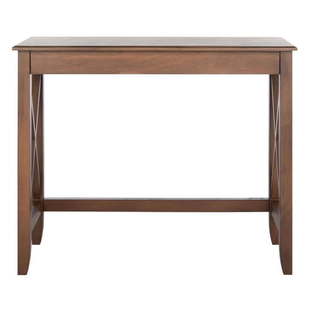 SAFAVIEH Kaytee 35.8 in. Brown Wood Writing Desk DSK5713C - The Home Depot