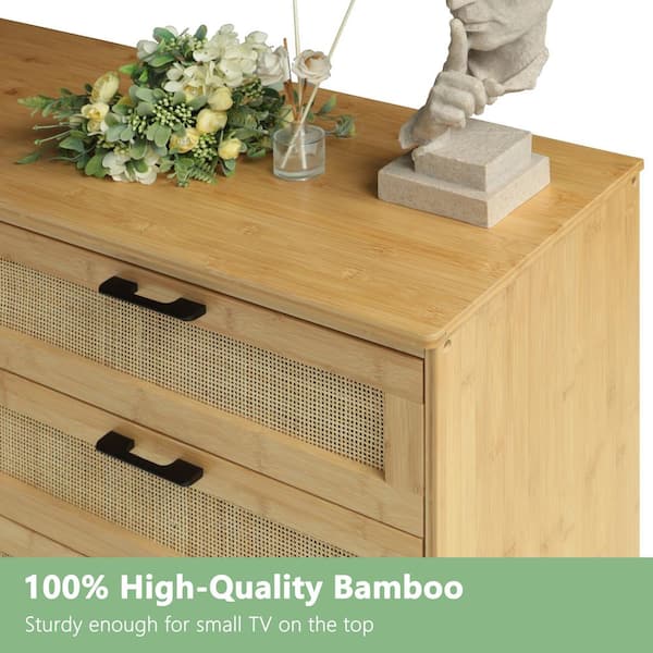 Small bamboo chest of drawers store
