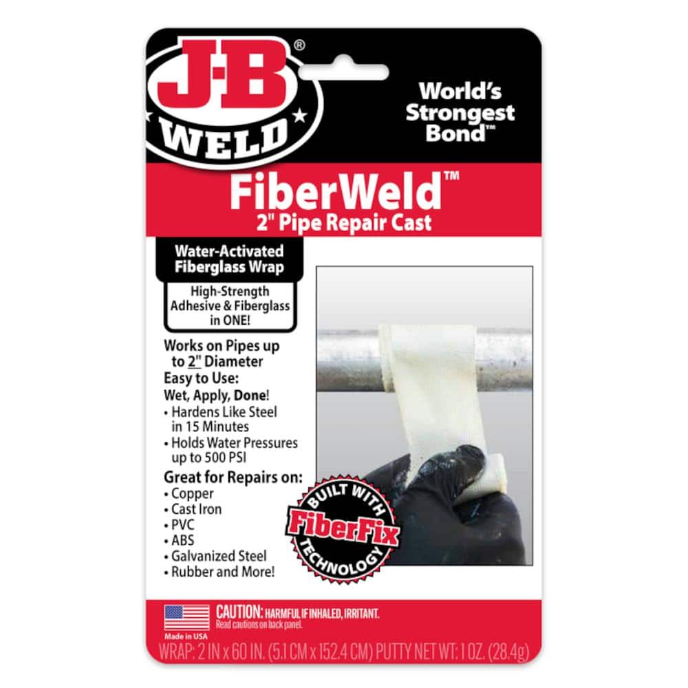 J-B Weld FiberWeld 2 in X 60 in Pipe Repair Cast White 38260 - The Home ...