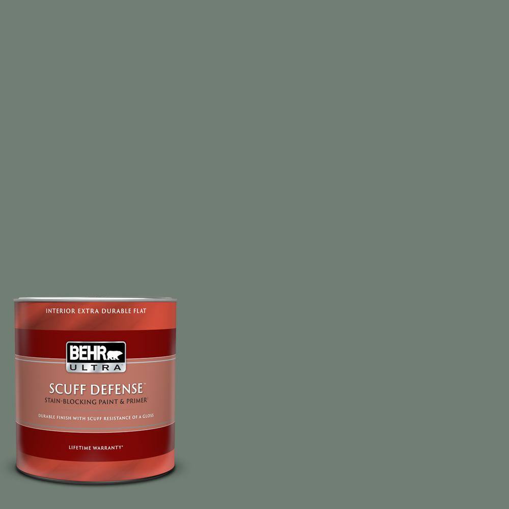 BEHR ULTRA 1 qt. #N420-5 Boreal Extra Durable Flat Interior Paint ...