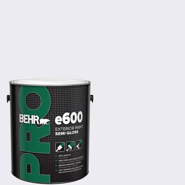 BEHR PRO 1 gal. #650E-1 Lace Cap Semi-Gloss Exterior Paint PR67001 ...