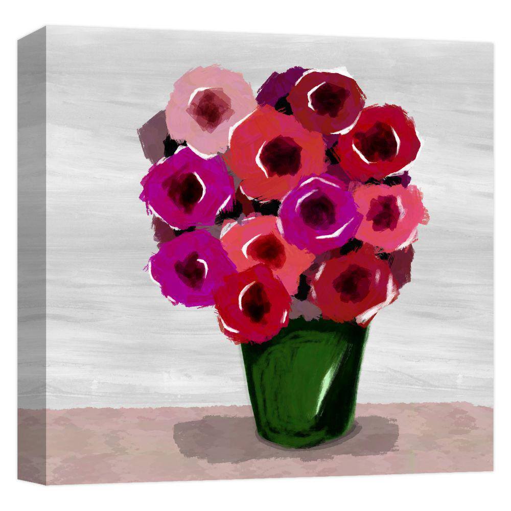 PTM Images ''Abstract Flower Pot'' Canvas Abstract Wall Art 15 in. x 15 ...