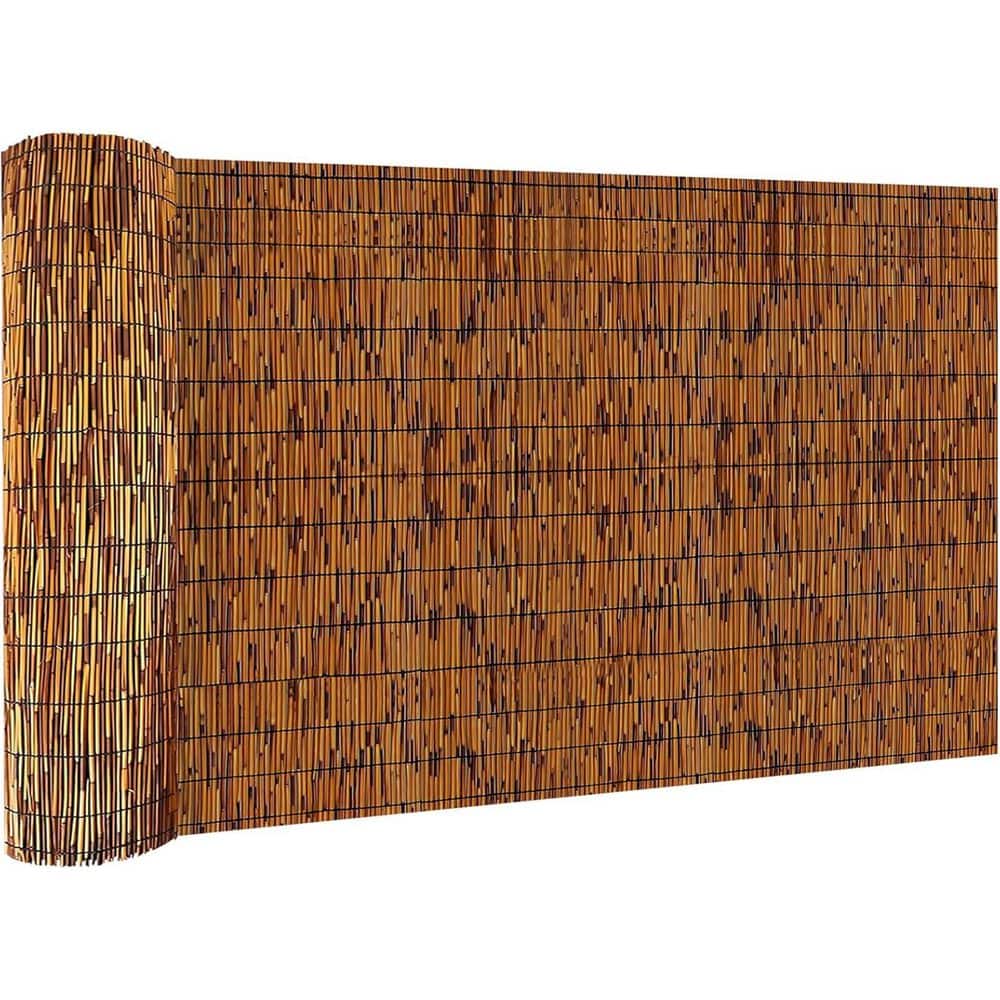 Phewnyzo 48 in. Bamboo Garden Fence Reed Screen Roll Privacy Curtain ...