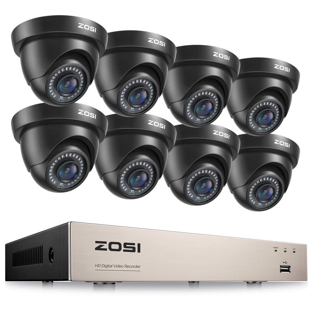 ZOSI H.265 Plus 8-Channel 3K-Lite DVR Home Security Camera System with ...