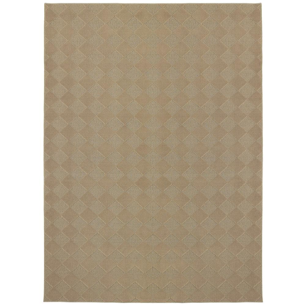 Garland Rug Diamond Tan 9 ft. x 12 ft. Area Rug CL020N10814401 - The ...