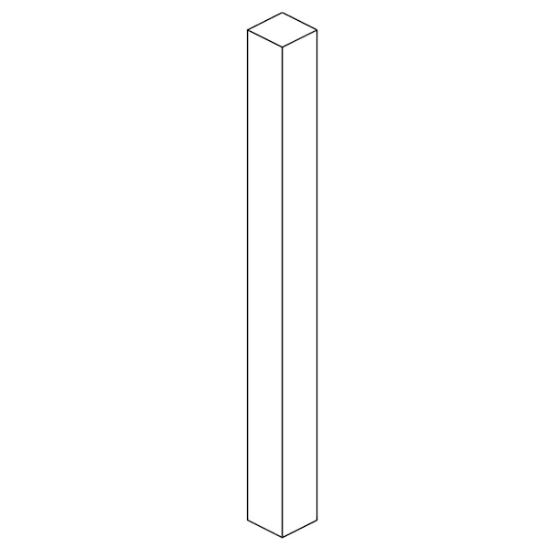 Hampton Bay Denver Light Gray Paint 3x34.5x3 in. Square Post HKN-SP3 ...