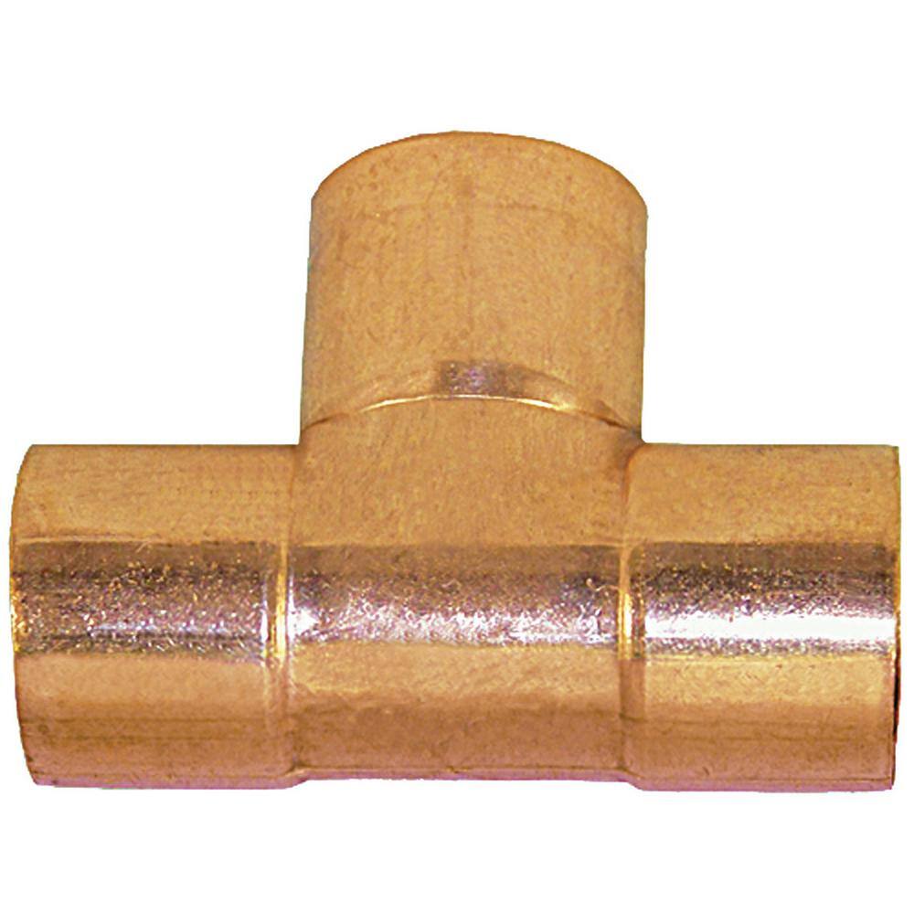 Everbilt 3/4 in. Copper Cup x Cup x Cup Tee (15-Pack) 10680210 - The ...