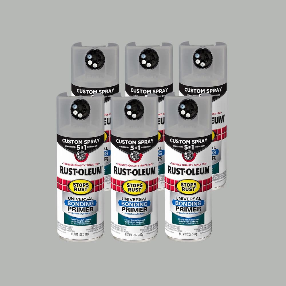 Rust-Oleum Stops Rust 12 oz. Custom Spray 5-in-1 Flat Gray Universal ...