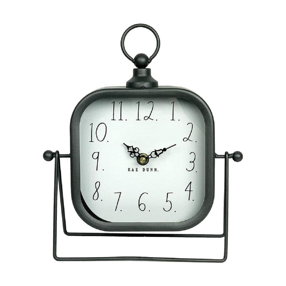 Aoibox Analog Desk Clock - Battery Operated Modern Metal Rustic Design ...