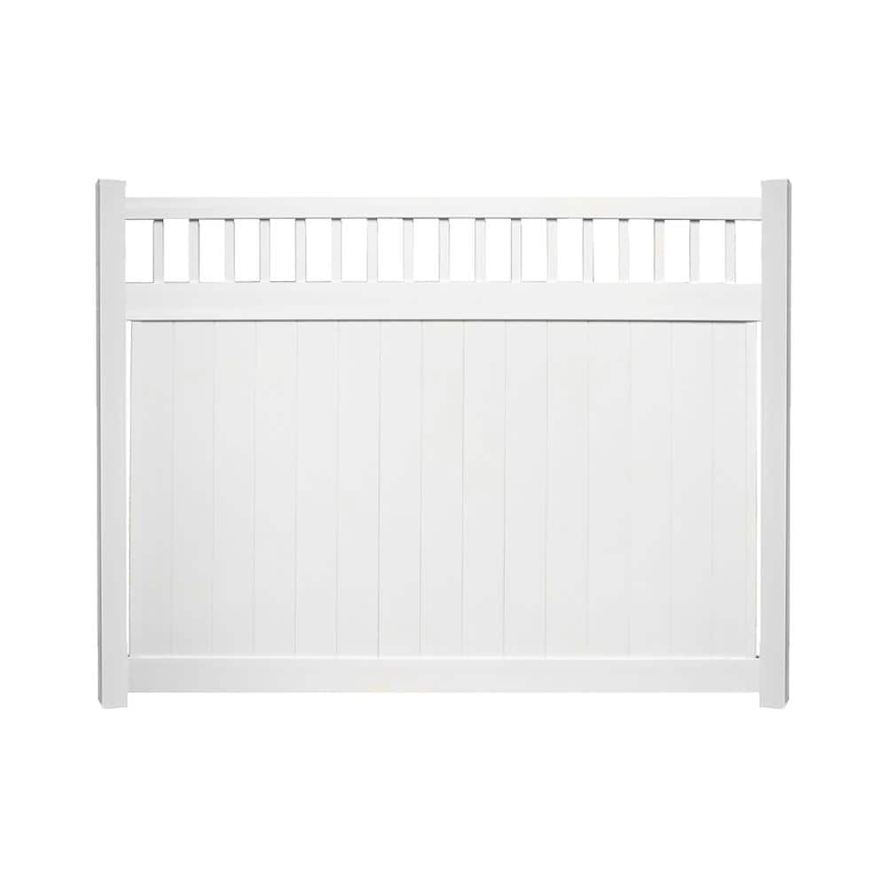 Weatherables 72 in. H x 212 ft. L Privacy Calgary White Vinyl Complete ...