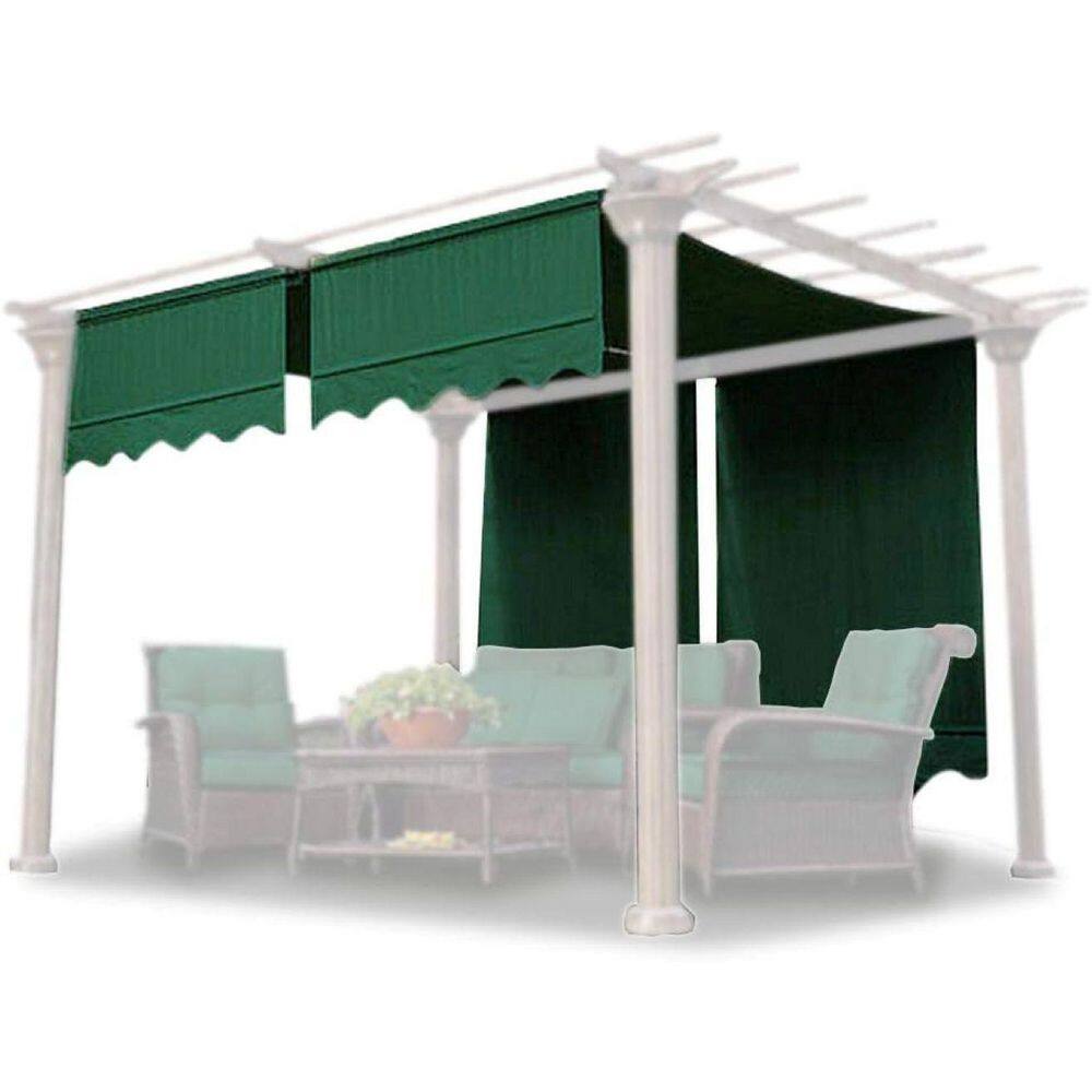 ESILOO 2-Pack 15. 5x4Ft Green Pergola Canopy Replacement Covers-UV ...