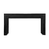Yosemite Home Decor Barcode 60 in. Ebony Rectangle Teak Wood Console ...