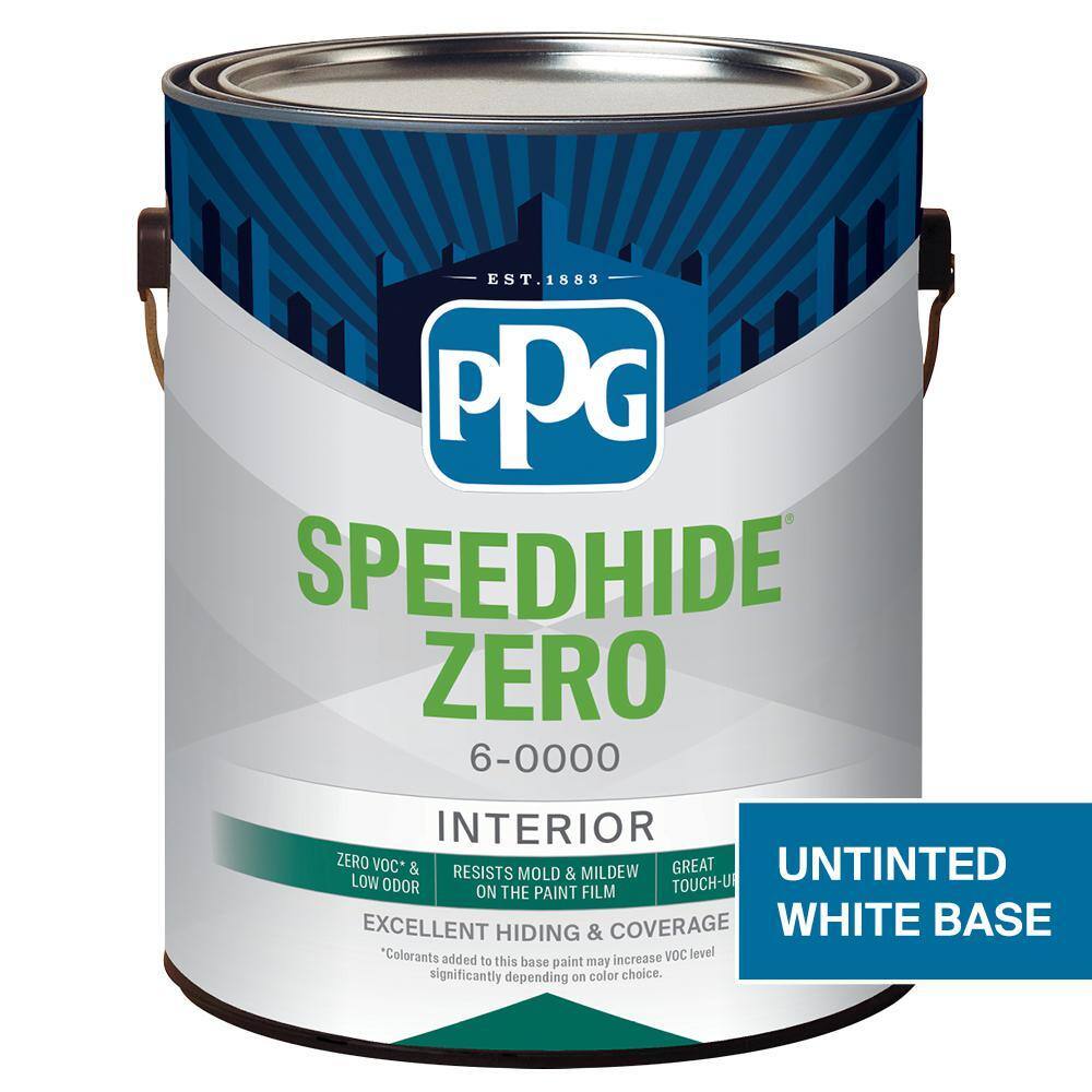 PPG SPEEDHIDE Pro EV Zero 1 gal. Base 1 Flat Interior Paint 12-110XI-01 ...