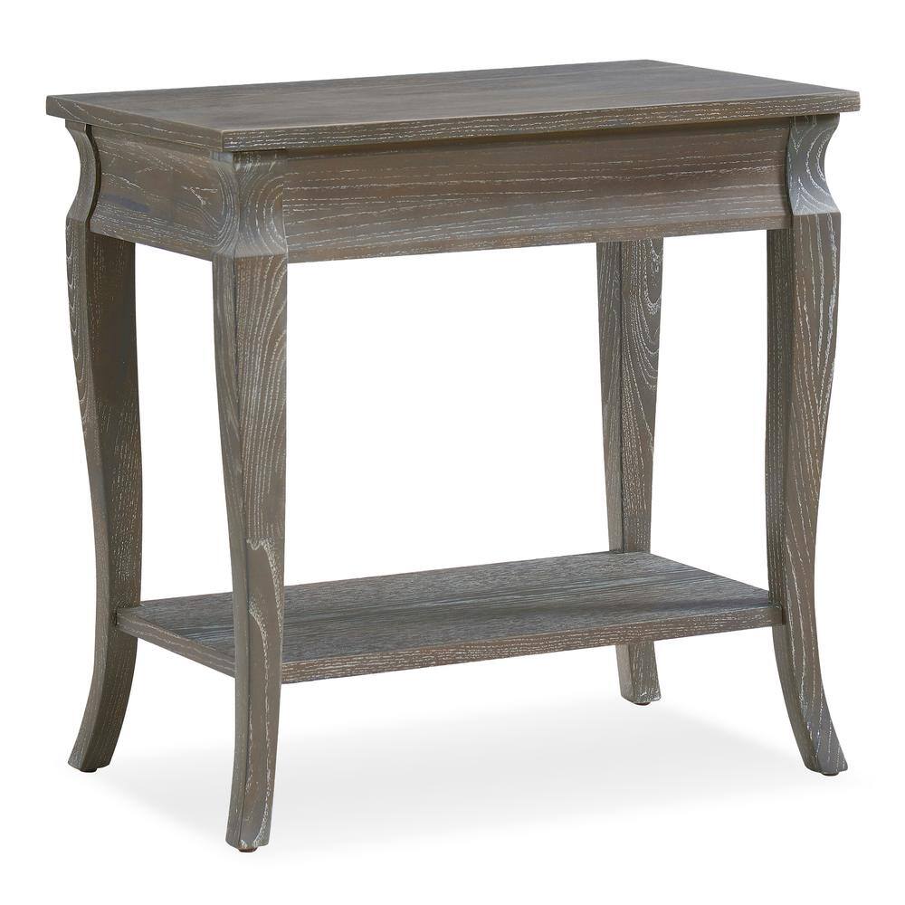 Leick Home Luna 24 in. Washed Gray Narrow Chairside Table 11605-GW ...
