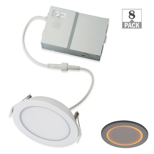 Commercial Electric 4 in. Canless Downlight Integrated LED Recessed ...