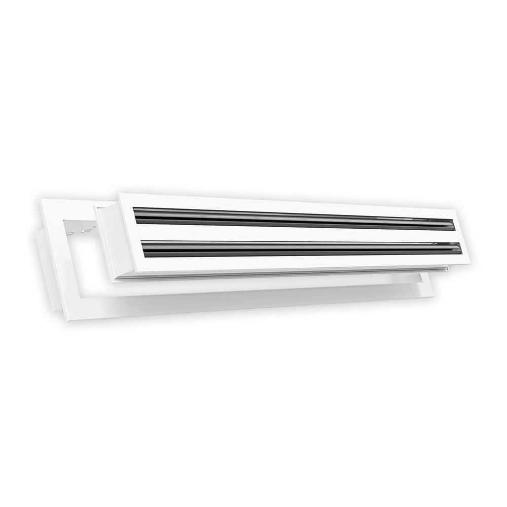 QuietCool 30 in. x 4 in. Aluminum Wall/Ceiling Linear Slot Diffuser in ...