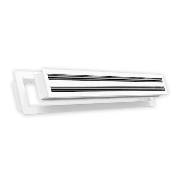QuietCool 30 in. x 4 in. Aluminum Wall/Ceiling Linear Slot Diffuser in ...