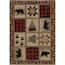 Mayberry Rug Hearthside Woodlands Bear Red 5 ft. x 8 ft. Lodge Area Rug ...