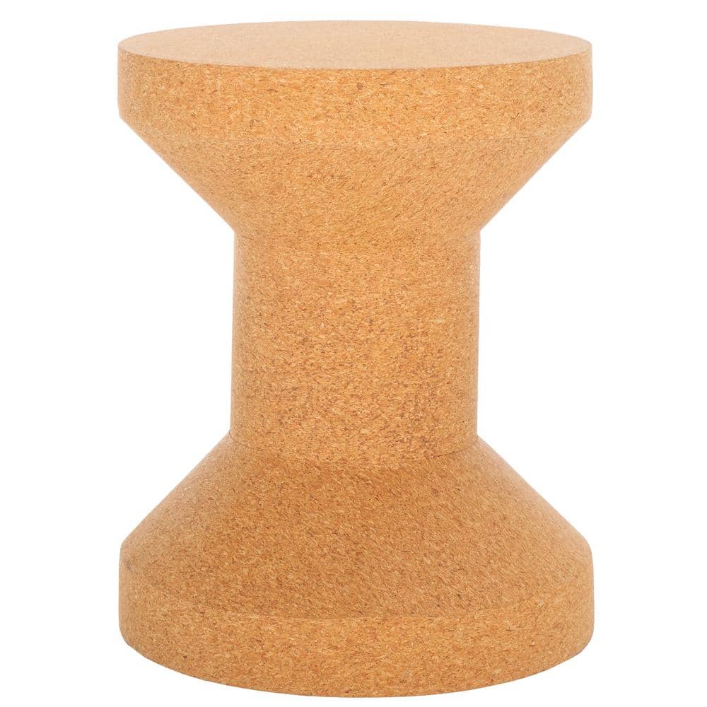 SAFAVIEH Katalisa 12 in. Brown Round Cork End Table AMH8357A - The Home ...