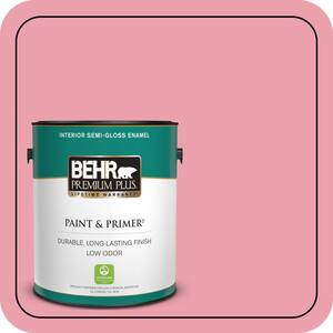 BEHR PREMIUM PLUS 8 oz. #P150-3 Pinque Flat Interior/Exterior Paint ...