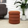 Litton Lane 17 in. Copper Polyester Bubble Shaped Boucle Stool with ...