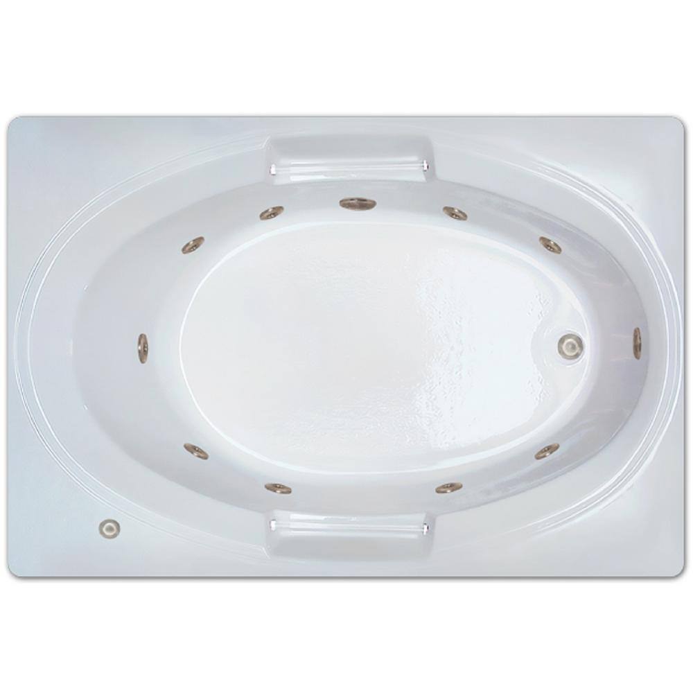 Pinnacle 5 ft. Right Drain Drop-in Rectangular Whirlpool Bathtub in ...