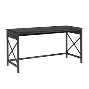 WORKSENSE Foundry Road 58.898 in. Carbon Oak Commercial Office Desk ...