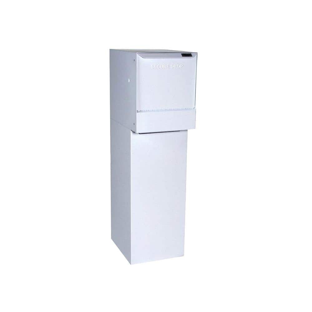 dVault White Package Drop Vault Wall-Mount (Top Only) Mailboxes ...