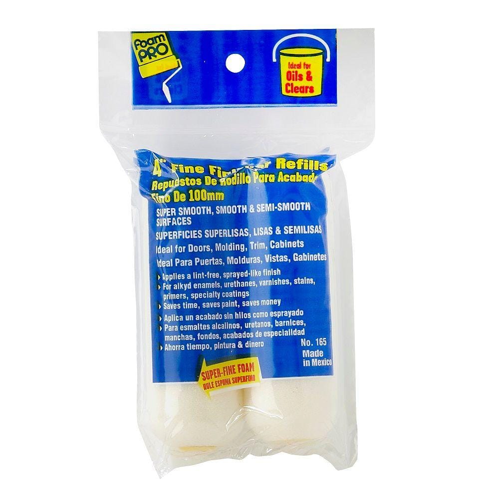 FoamPRO 4 in. x 5/8 in. Fine Finish Oils and Clears Foam Roller Cover ...