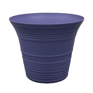 Vigoro Lucinda Medium Blue Plastic Planter Handcrafted with Knockout ...
