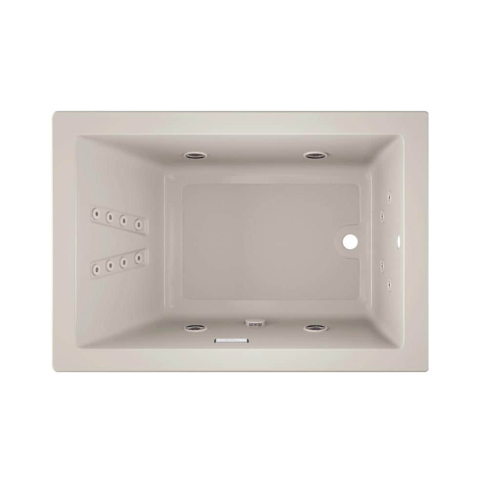 JACUZZI SOLNA 60 in. x 42 in. Rectangular Whirlpool Bathtub with Right ...