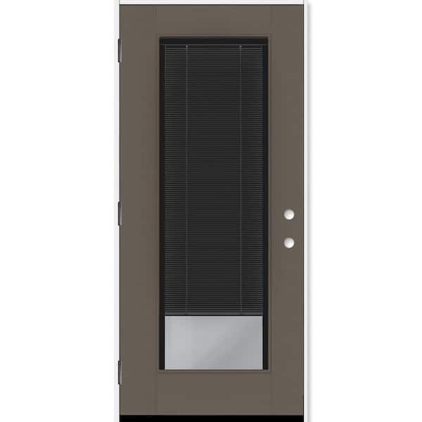 Steves & Sons Legacy 36 in. x 80 in. Full Lite Clear Glass Noir ...