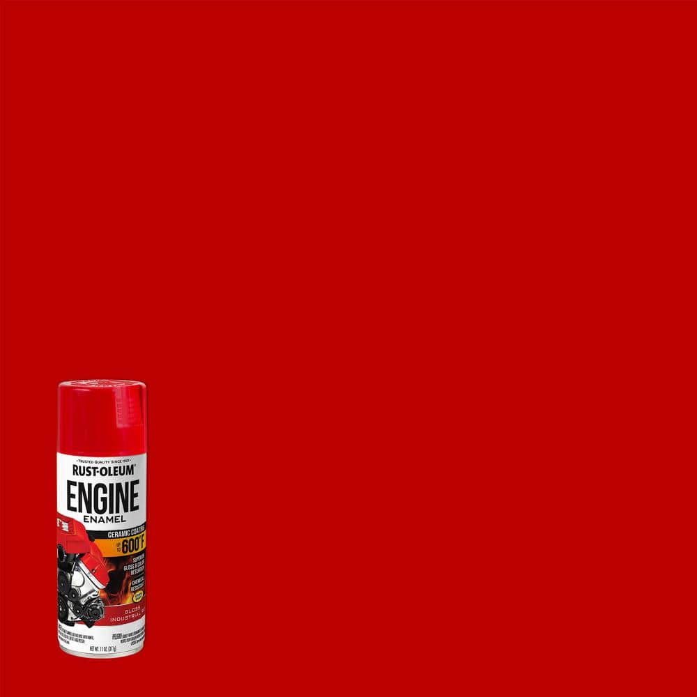 Rust-Oleum Automotive 11 oz. Gloss Industrial Red Engine Enamel Spray ...