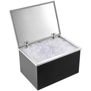VEVOR 65.4 Qt. Bar Ice Chest with Hinged Cover 28 in. x 14 in. x 17 in ...