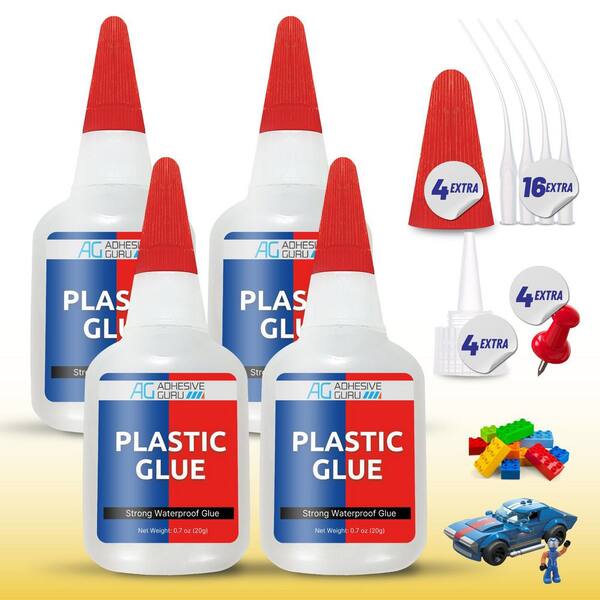 AG ADHESIVE GURU AG Plastic Glue-2.8 oz Super Glue, Fast-Drying, Clear ...