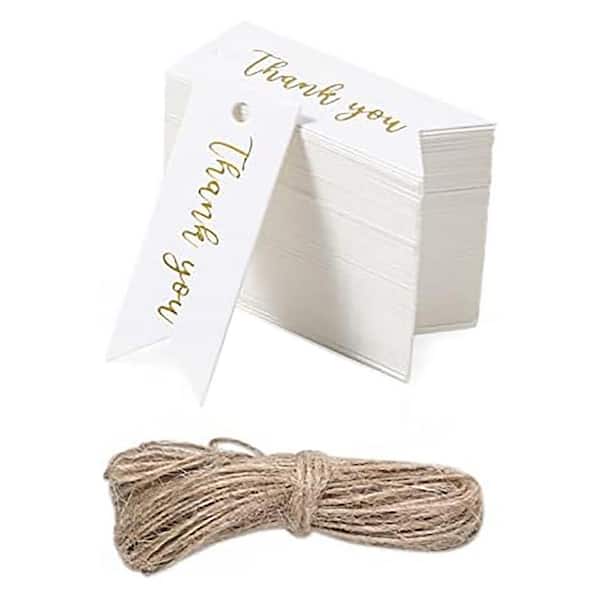 Mini Thank You Gift Tags with String, 100pcs Exquisite Paper Tags with ...