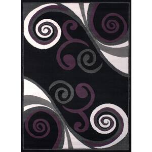 Billow Black 5 ft. x 7 ft. Indoor Area Rug 851 10570 58