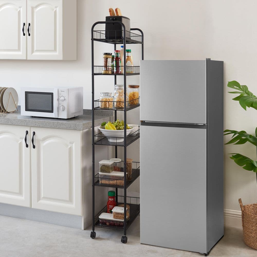 Otryad 6-Tier Rolling Cart Gap Kitchen Slim Slide Out Storage Tower ...